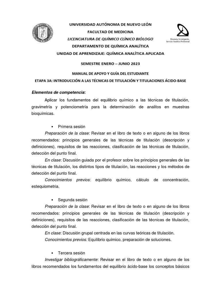 QAA 2023-Manual Apoyo-Etapa 3A | PDF | Valoración | Química