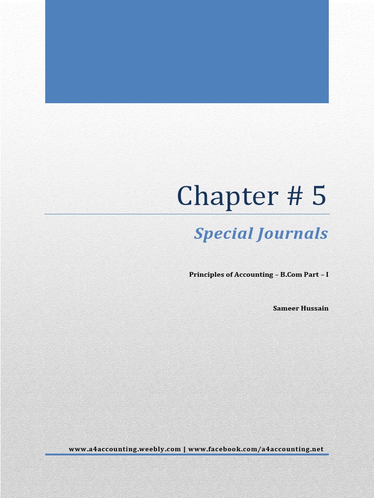 5-Special Journals | PDF | Debits And Credits | Accounts Payable