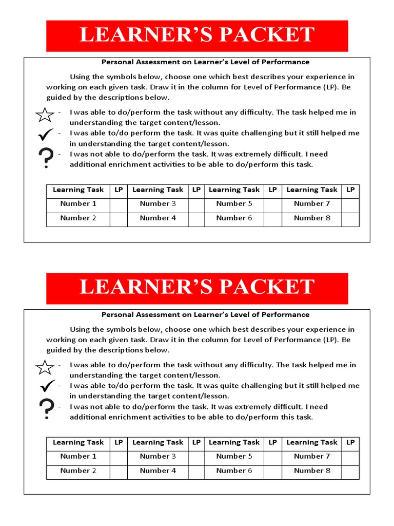 Student Self-Assessment Guide | PDF