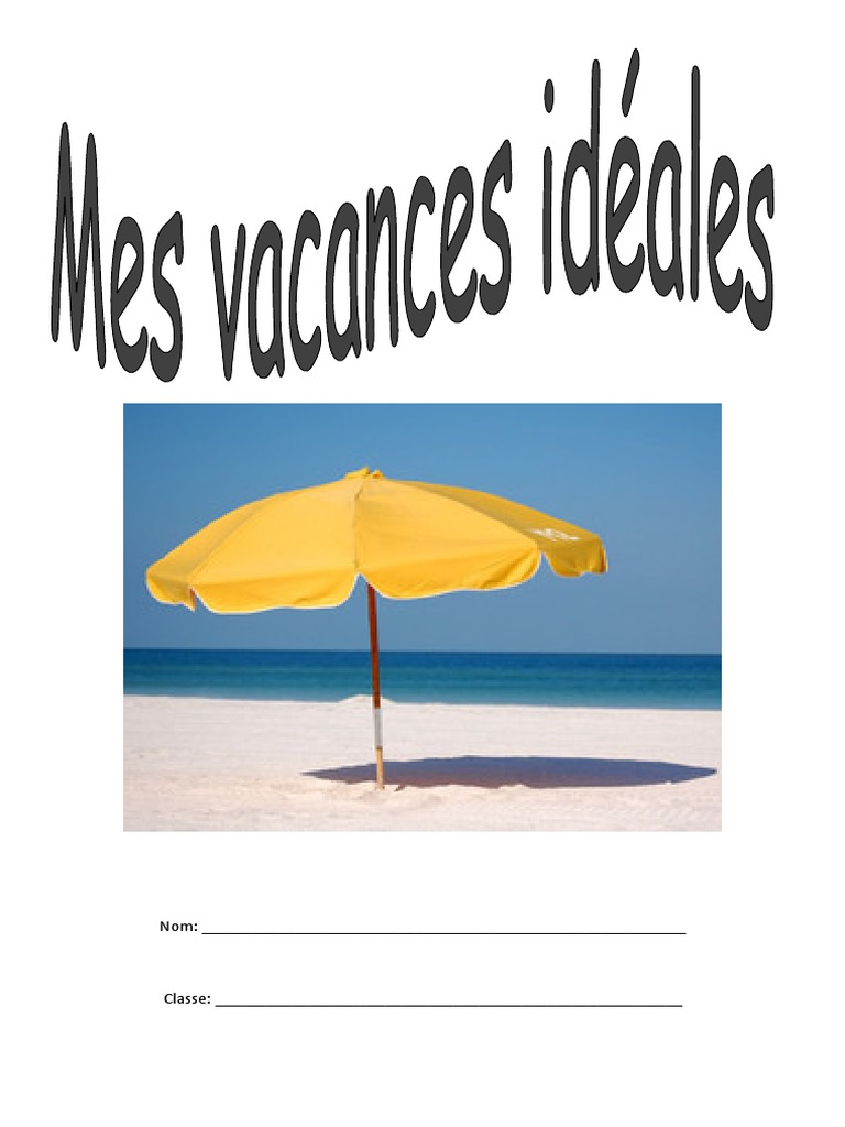 Mes Vacances Ideales Booklet | PDF