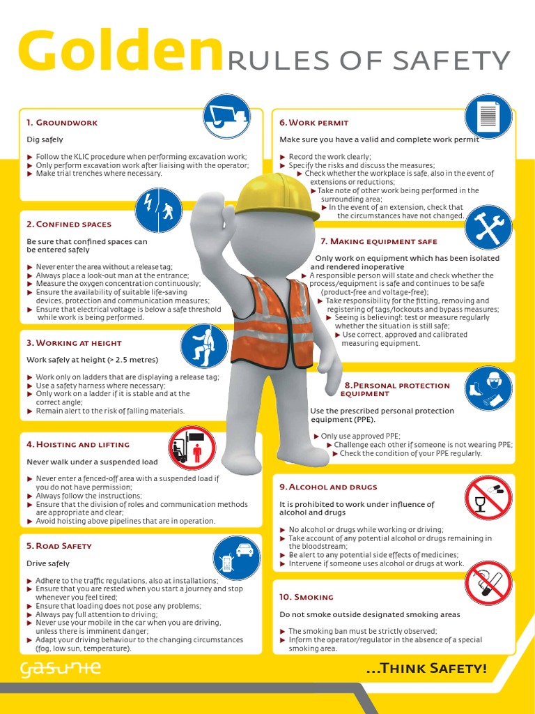 Golden Rules Poster UK | PDF | Personal Protective Equipment | Safety