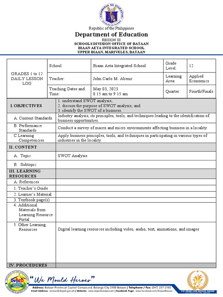 2may 3 Apply Business Principles, Tools, Techniques in Participating in Various Types of ...