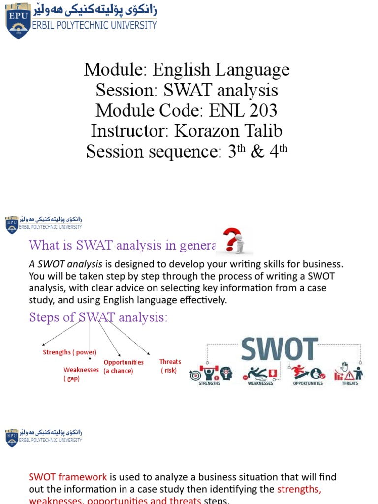 SWAT Class3 | Download Free PDF | Swot Analysis | Brand