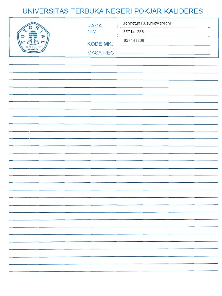 Lembar Jawaban UT | PDF