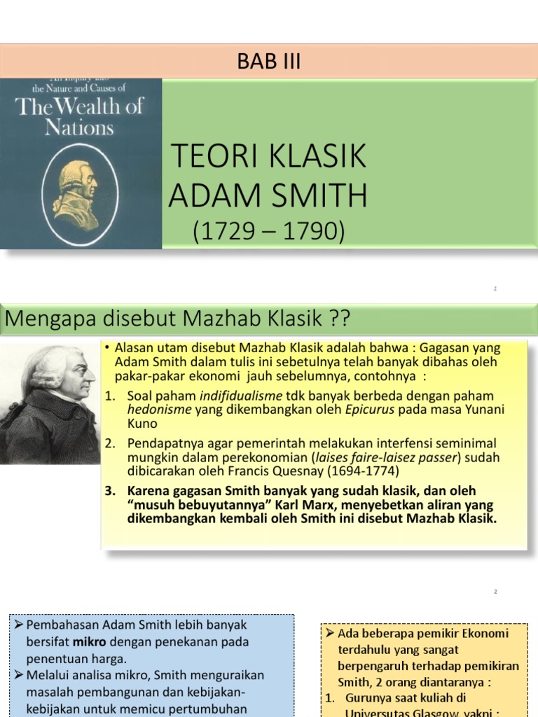 Teori Klasik Adam Smith-1 | PDF