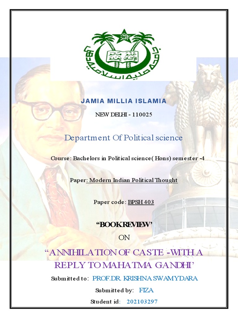 Annihiliation of Caste Book Review | PDF