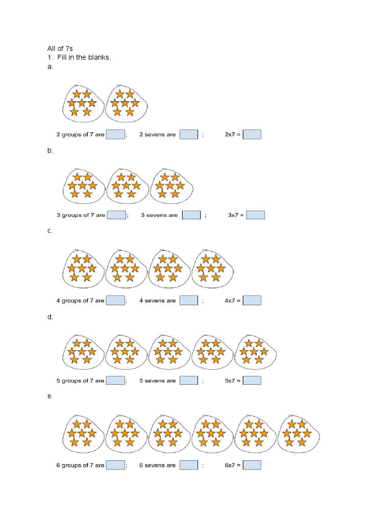 7 Times Tables | PDF