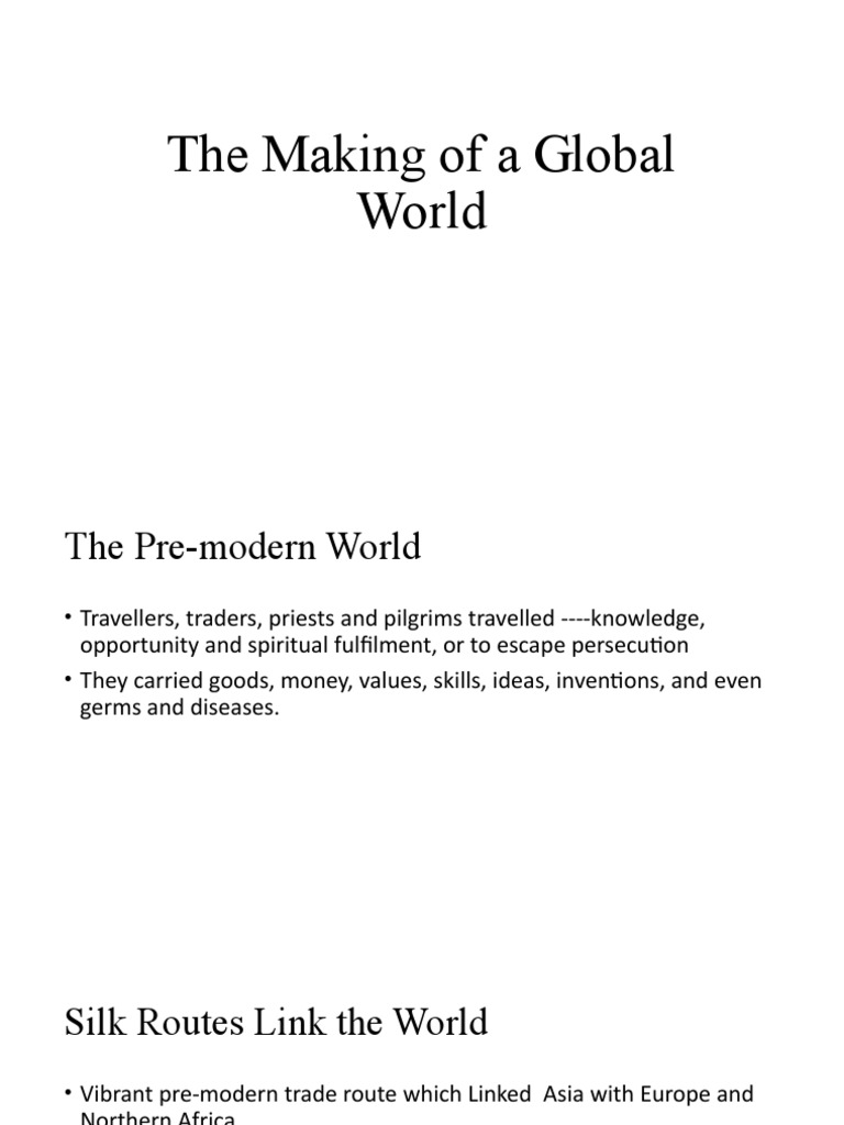 The Making of A Global World | PDF | Trade | Agriculture