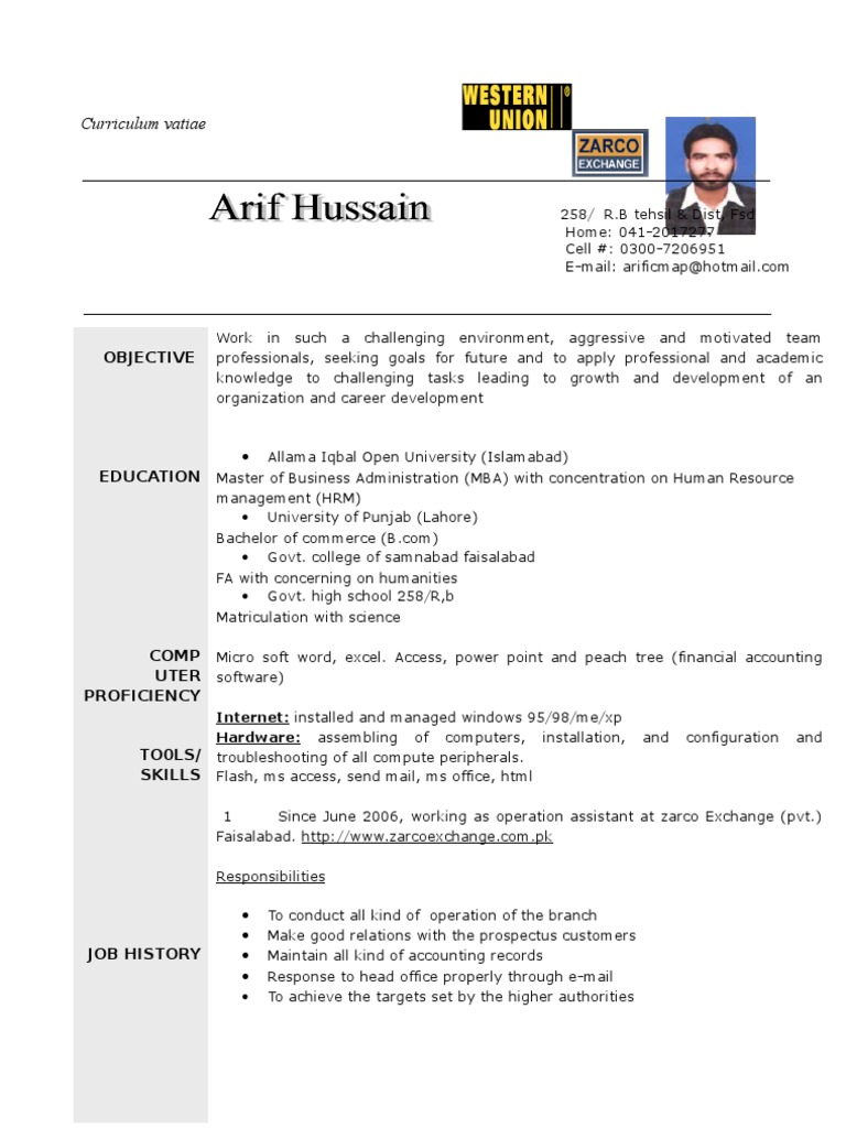 Arif CV | PDF | Computing | Business