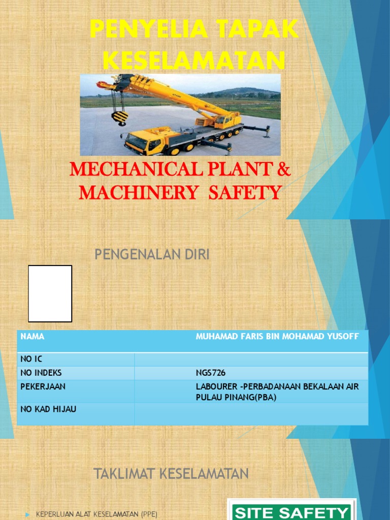 5-Mechanical Plant & Machinery Safety | PDF