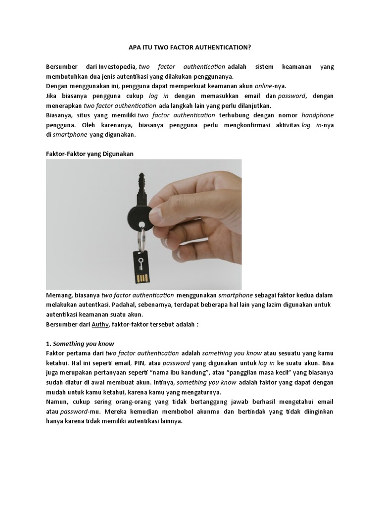 Panduan Lengkap Two Factor Authentication | PDF | Karier & Perkembangan