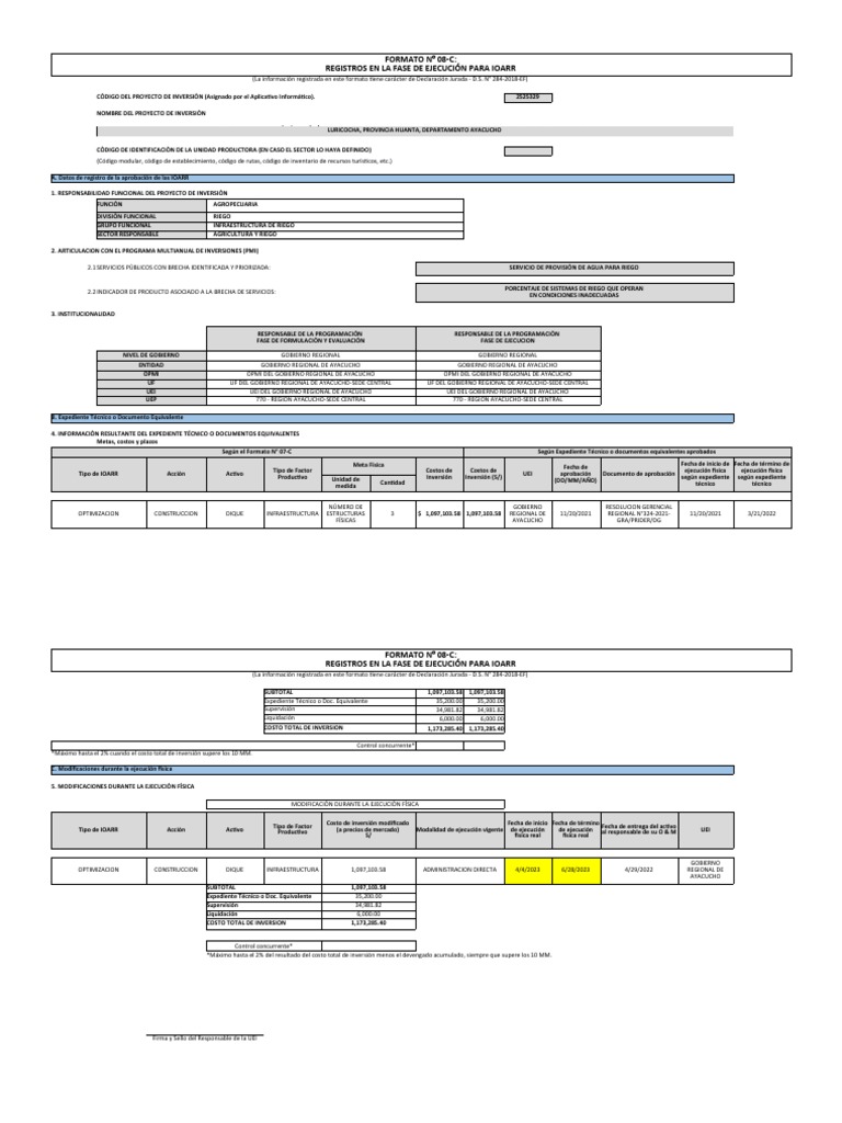 Formato 8c Directiva001 Huanta Abril | PDF | Economias