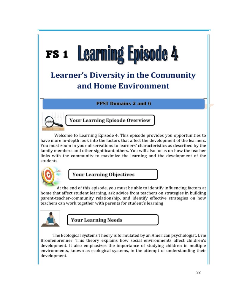 FS1 - Episode 4 - Delos Santos | PDF | Parenting | Learning