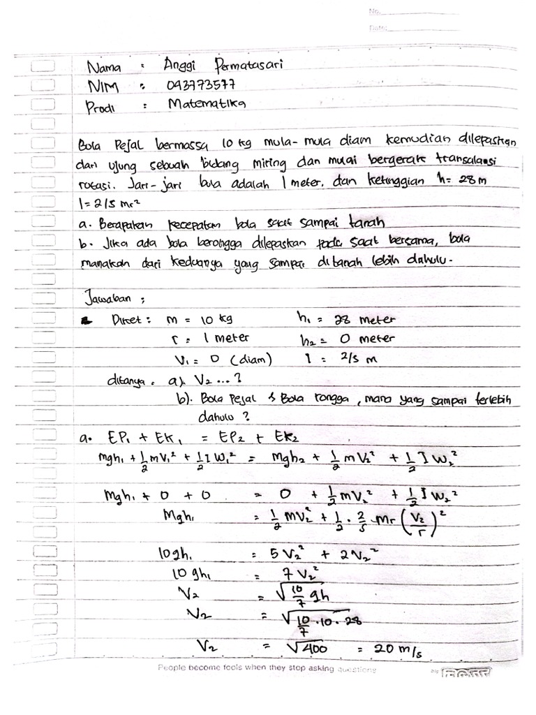 Diskusi 5 Fisika Dasar | PDF