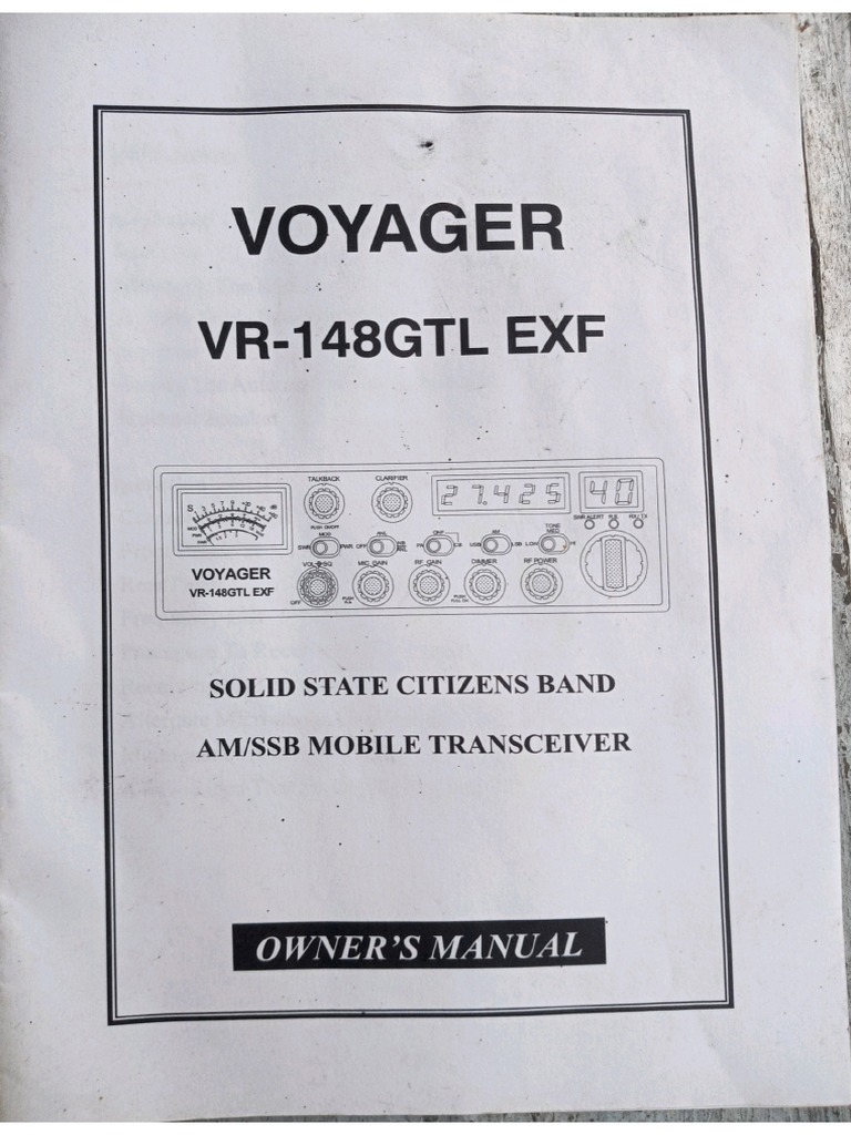 Manual Radio PX Voyager 148 GTL EXF by PY2LTX | PDF