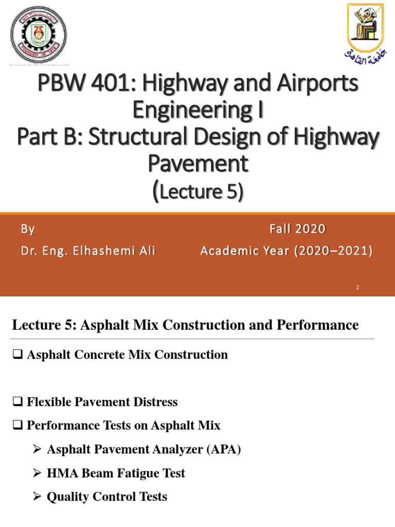 PWB401 Structural Design of Highway Pavement - Lecture 5 | PDF | Road ... PWB401 Structural Design of Highway Pavement - Lecture 5 | PDF | Road ...