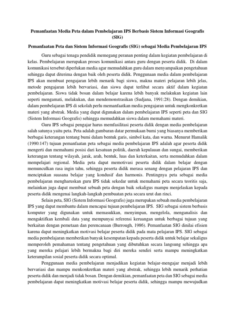 Media Pembelajaran Berbasis SIG | PDF