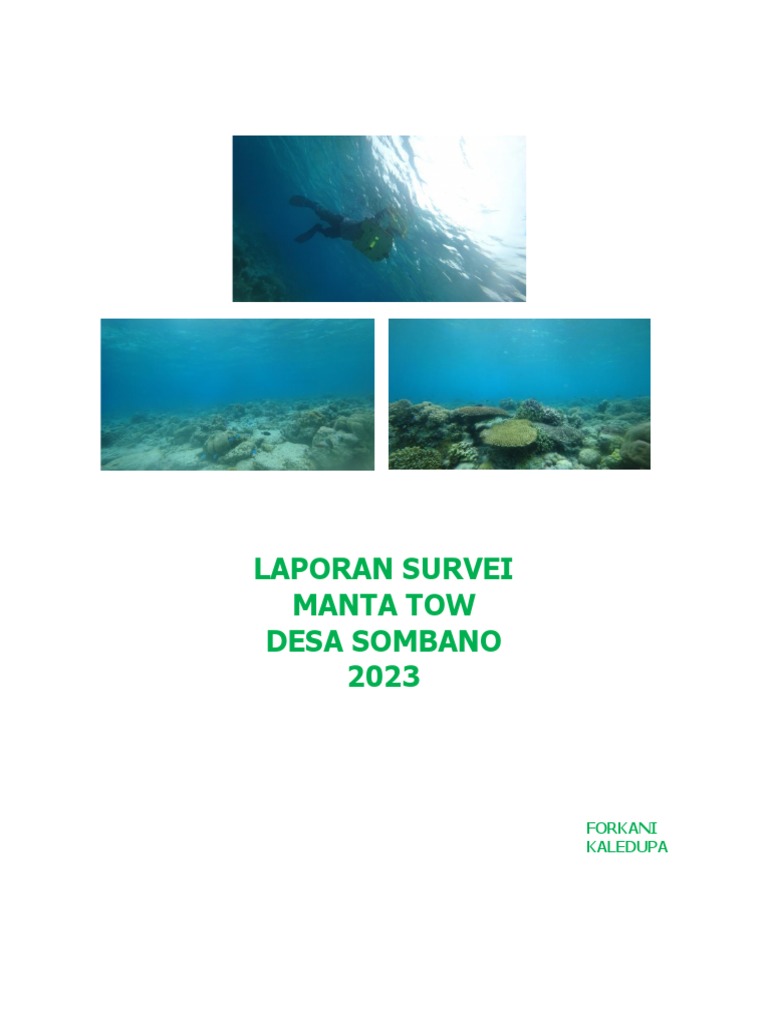 Survei Manta Tow di Sombano 2023 | PDF | Sains & Matematika
