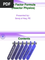 Four Factor Formula | PDF | Nuclear Reactor | Nuclear Fission
