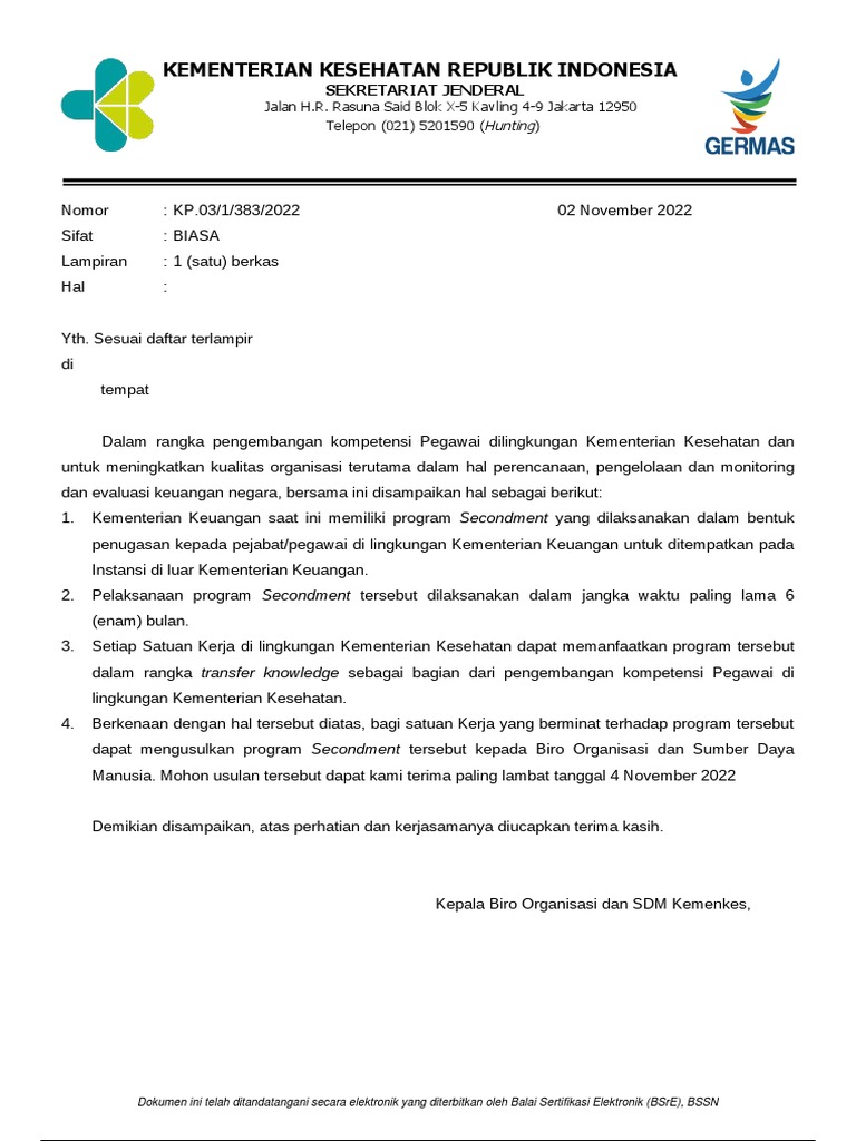 383_Secondment Kemenkeu | PDF