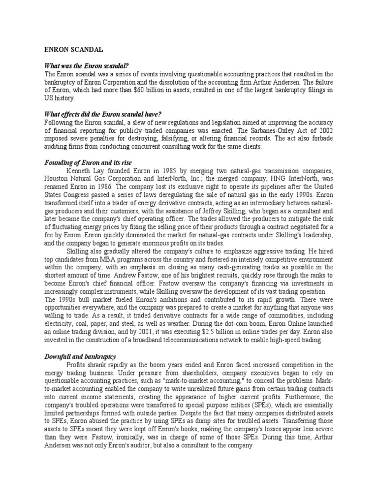 Accounting Scandals | PDF