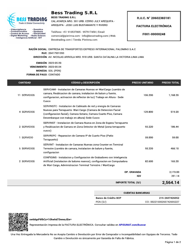 Modelo de Factura Perú | PDF