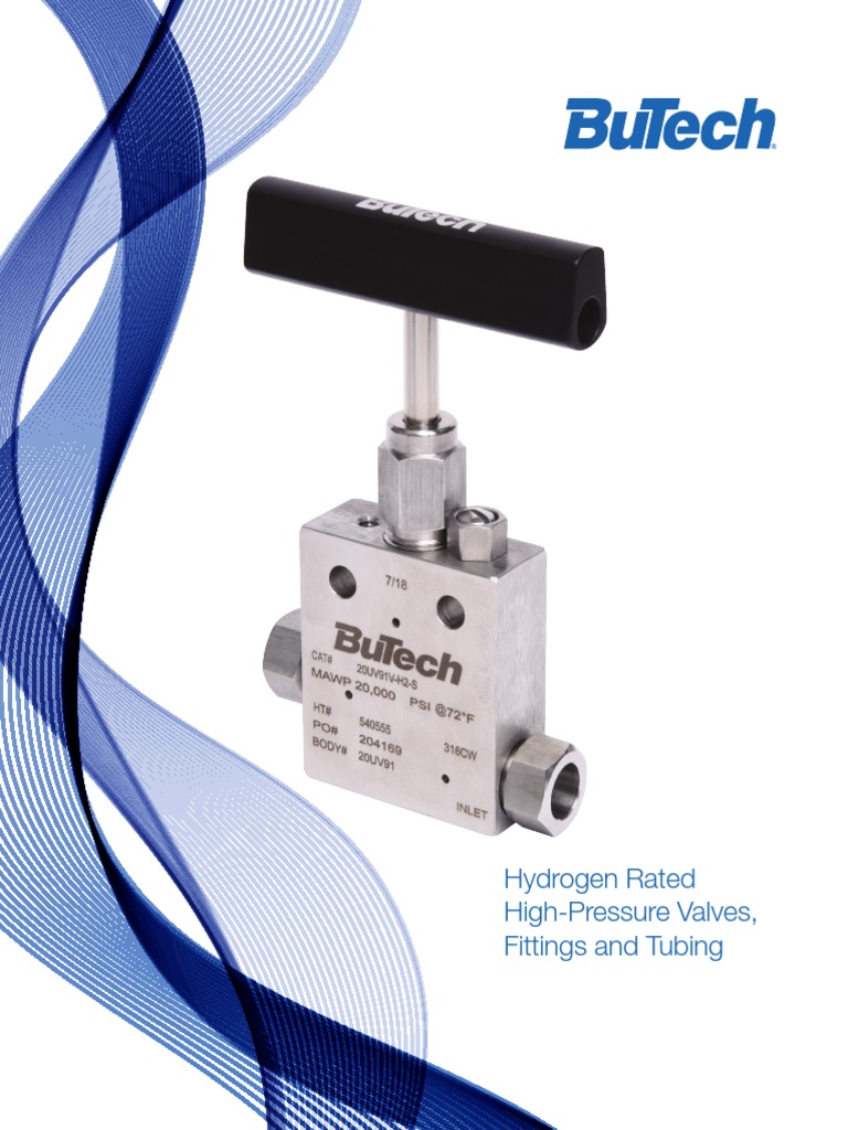 BuTech Hydrogen Valves Booklet | PDF | Valve | Actuator