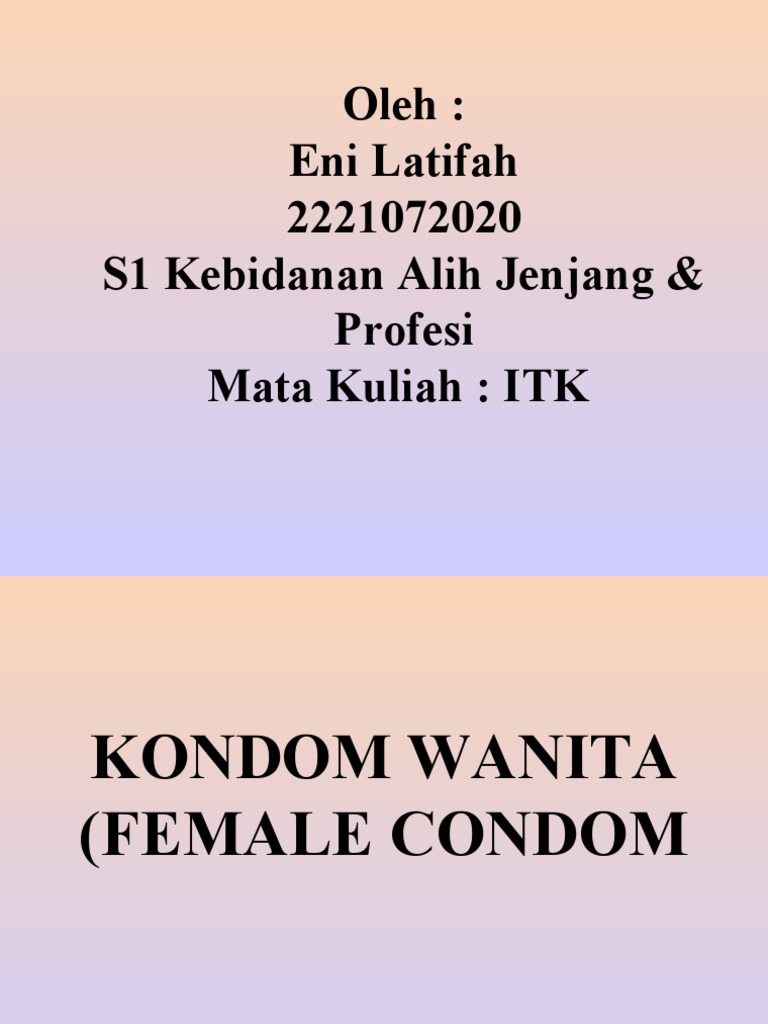 KONDOM WANITA PPT | PDF