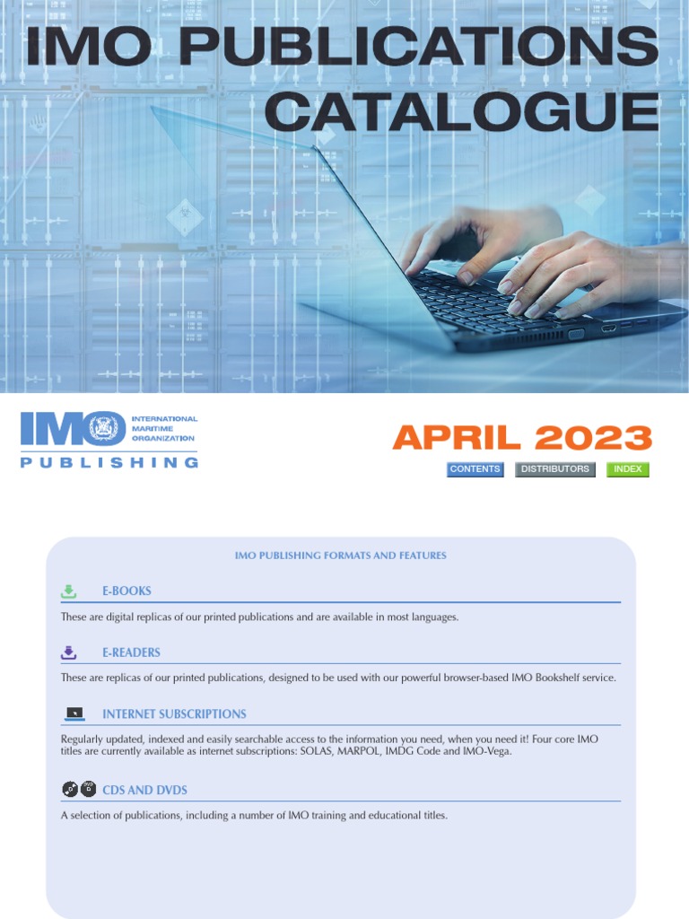 IMO Catalogue 2023 April | PDF | Cargo | Shipping