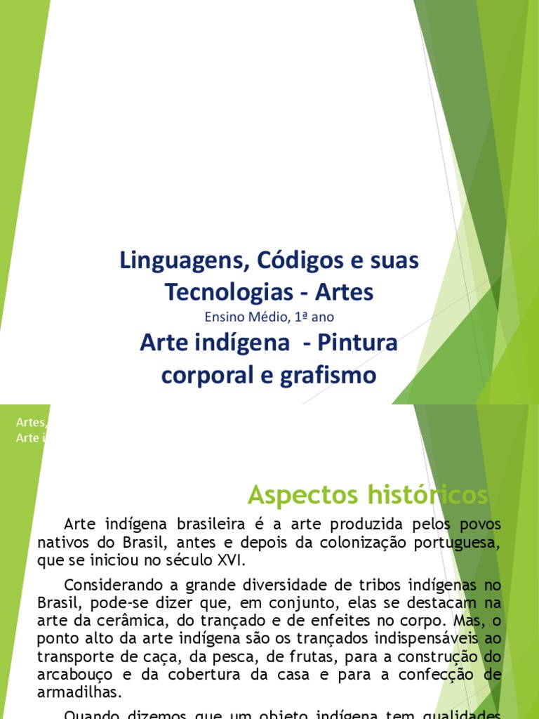 Arte Indígena Pintura Corporal e Grafismo | PDF | Pinturas | Brasil