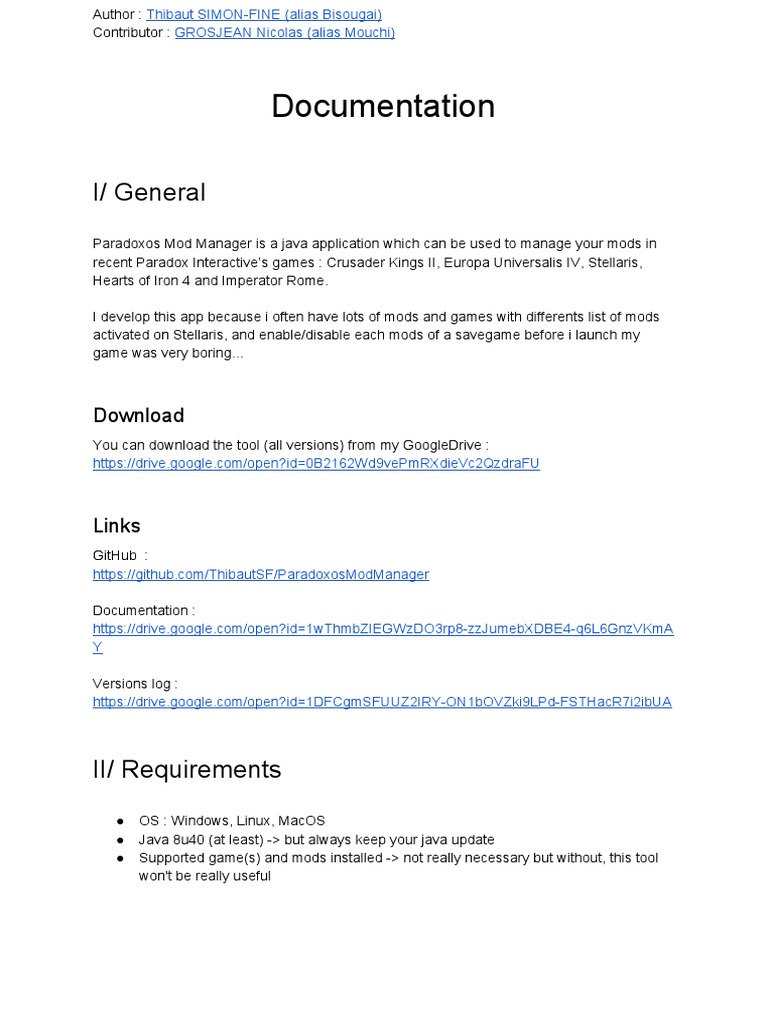 Paradoxos Mod Manager | Download Free PDF | Computer File | Computing