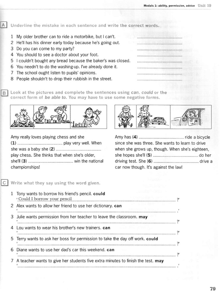 Modal Auxiliaries I - Exercises | PDF