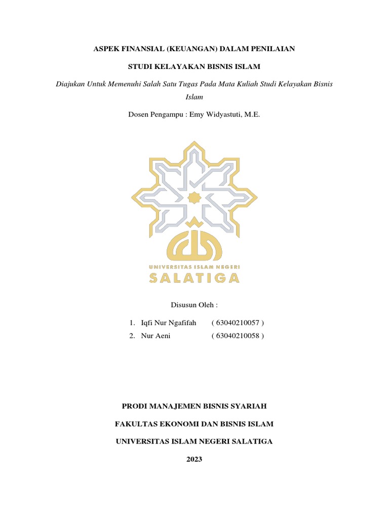 Kel.10 Aspek Finansial Dalam Penilaian Skbi | PDF