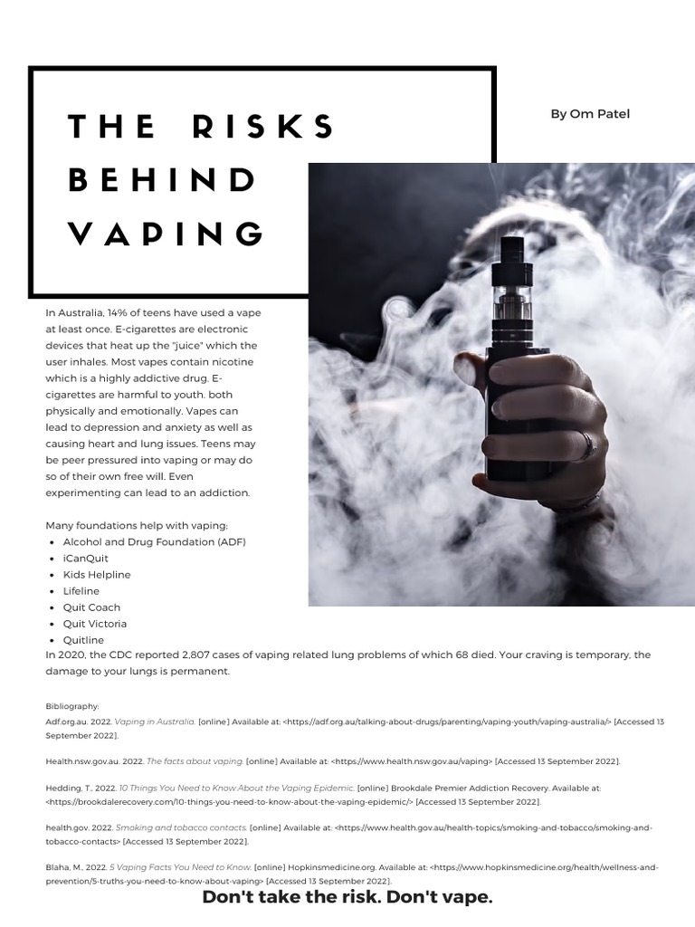 The Risks Behind Vaping | PDF