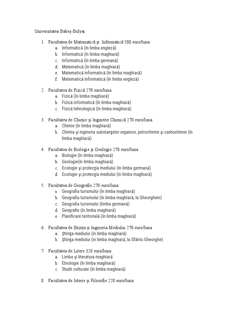 Universitati Romania | PDF