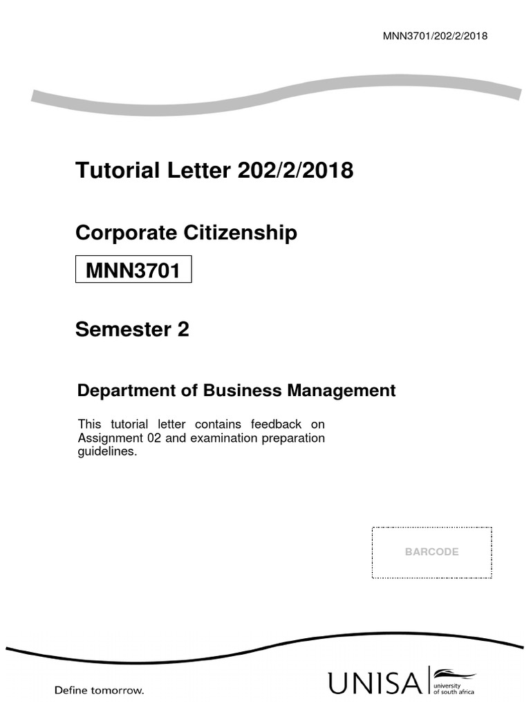 Tutorial Letter 202 - 2 - 2018 | PDF