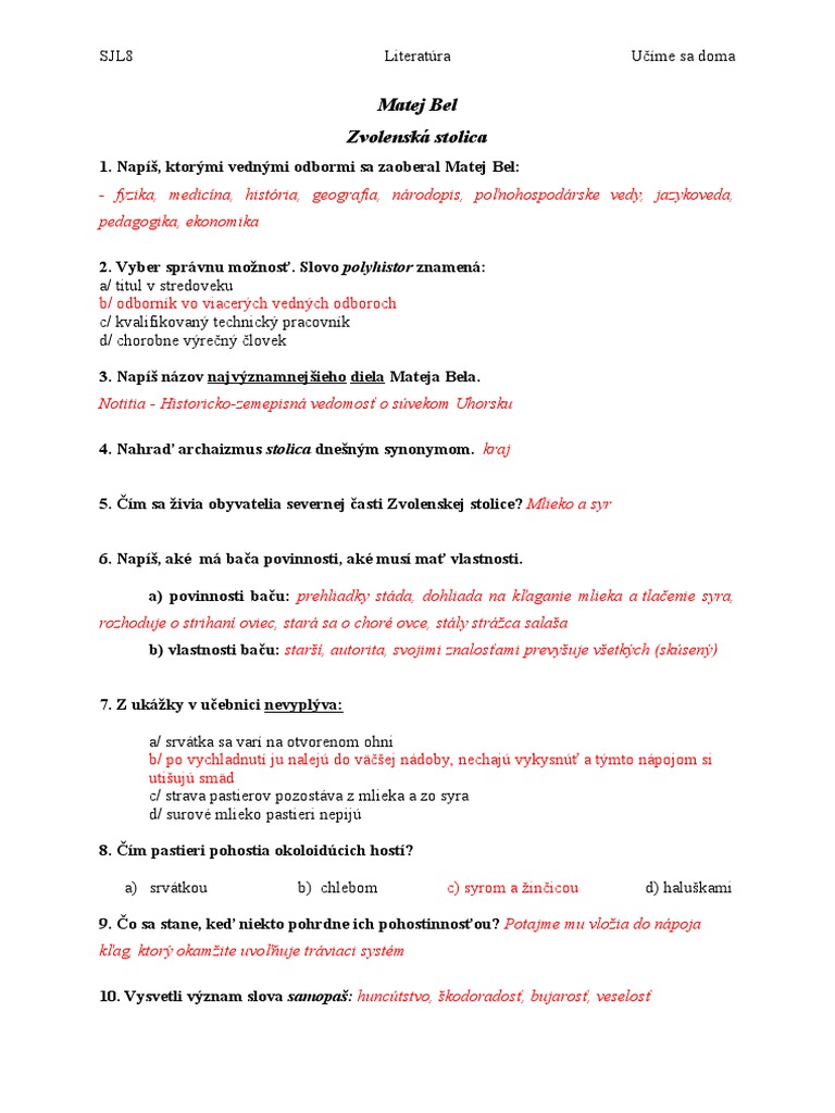 Matej Bel Zvolenska Stolica | PDF