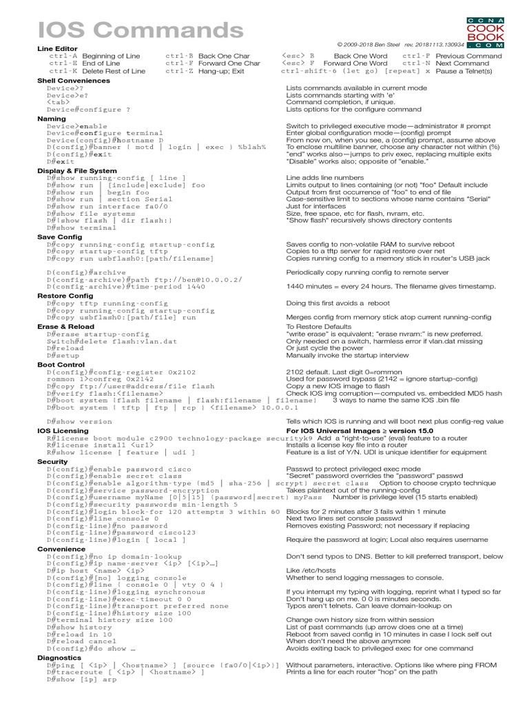 IOS Command Folder | PDF