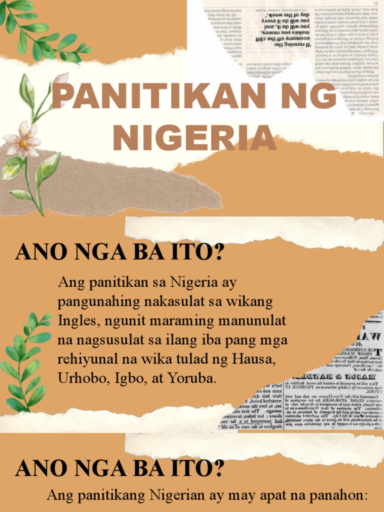 Panitikan NG Nigeria | PDF