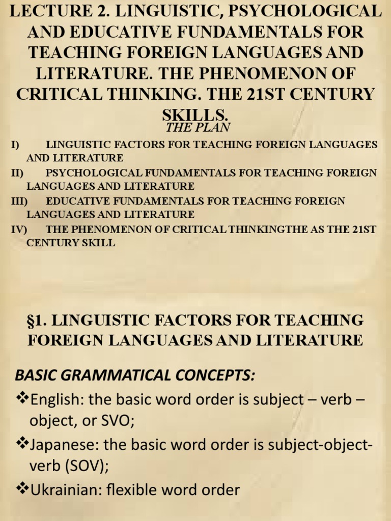 Presentation Theme 3 | PDF | Language Education | Linguistics