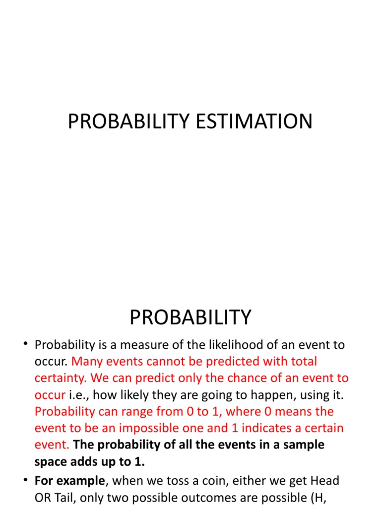 Probability Estimation | Download Free PDF | Probability | Type I And ...