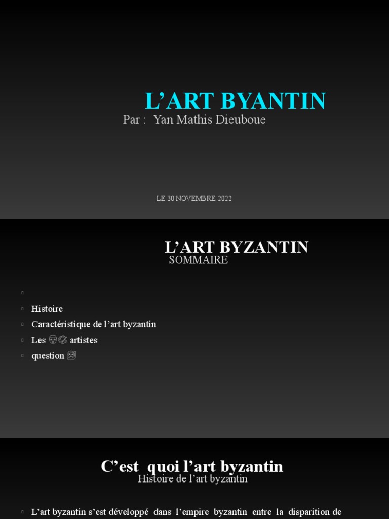 Mathis Dieuboue Art Byzantin | PDF