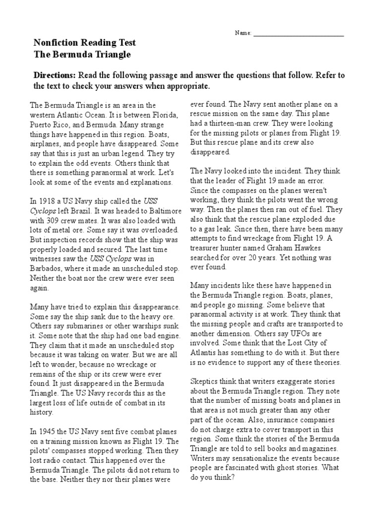 Bermuda Triangle | PDF | Ships