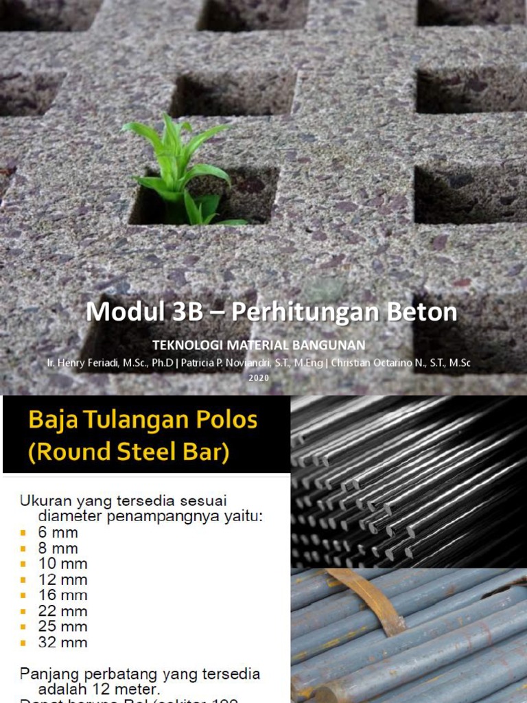 2020 Modul 3B - Perhitungan Beton | PDF