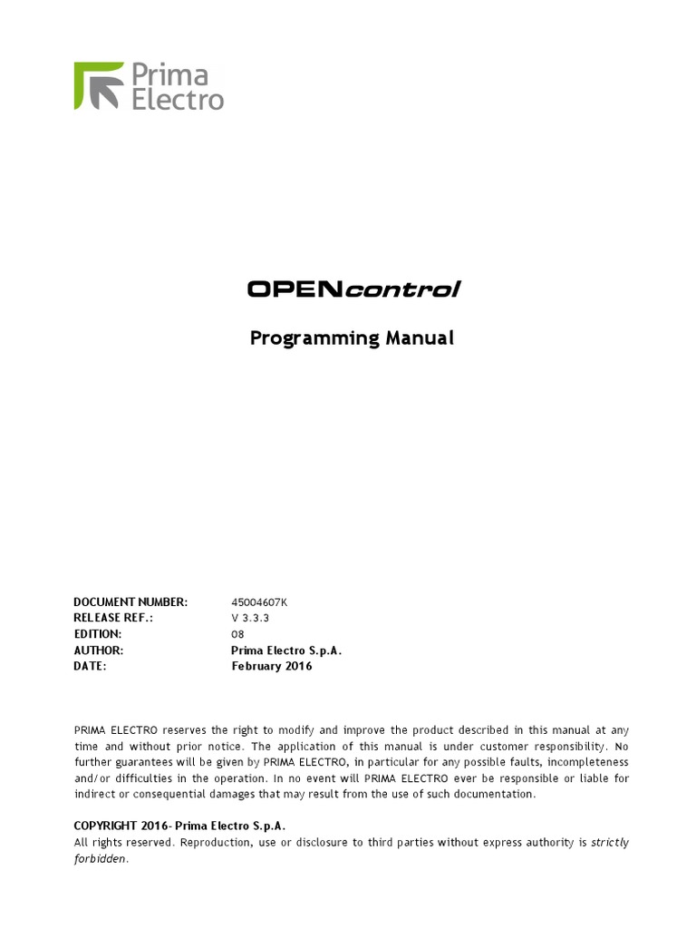4607K - Rev08 - Programming Manual V3.3.3 | PDF | Bracket | Parameter (Computer Programming)