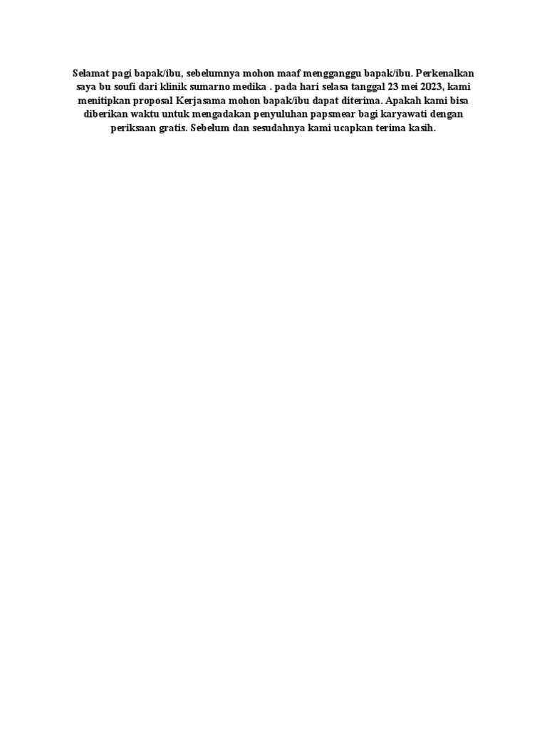Contoh Surat Follow Up Ke Pt | PDF