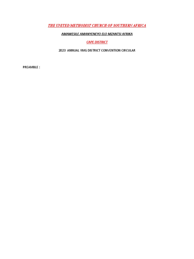 District Ymg Convention 2023 | PDF