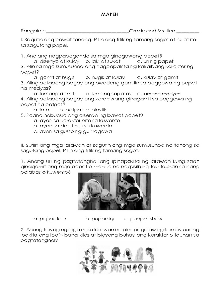 Q4 ST 1 GR.3 Mapeh With Tos | PDF
