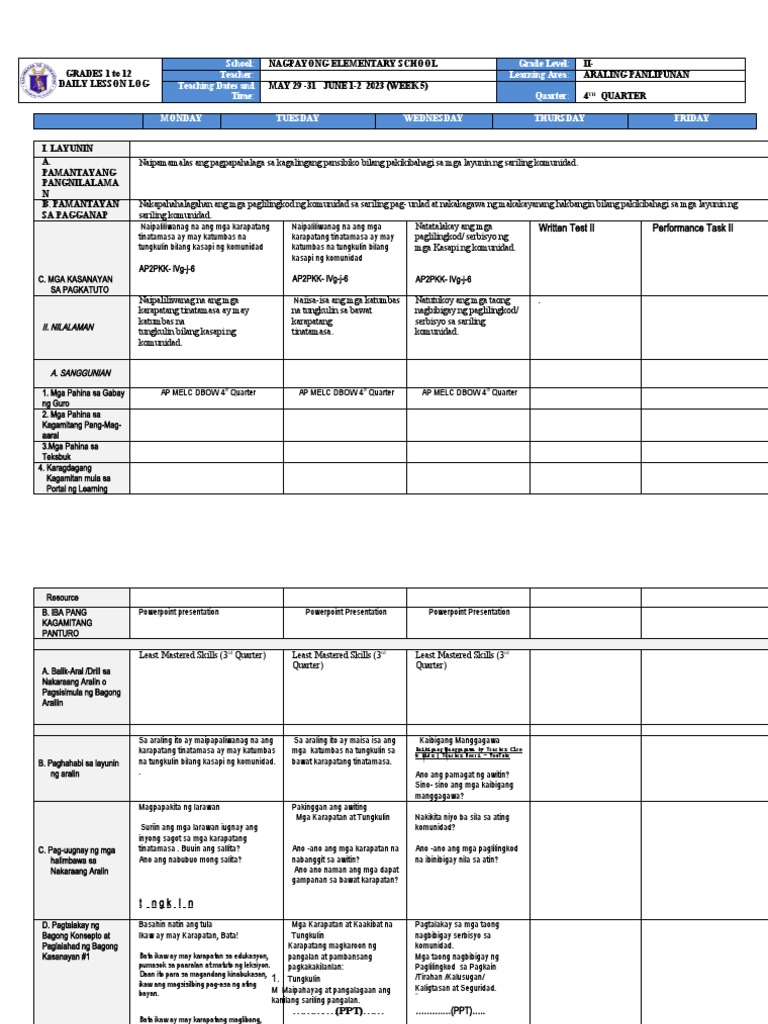 DLL - Ap 2 - Q4 - Week 5 1 | PDF
