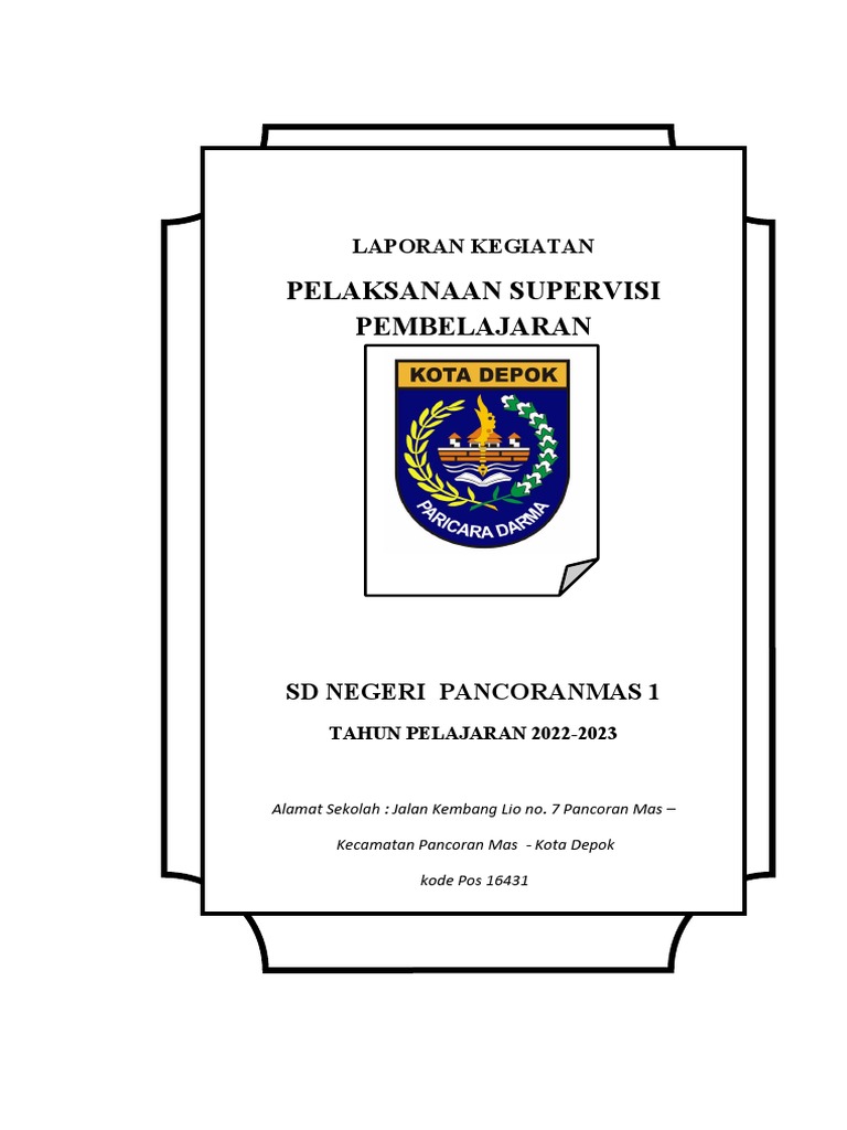 Laporan Kegiatan Pelaksanaan Supervisi Pembelajaran 2 | PDF